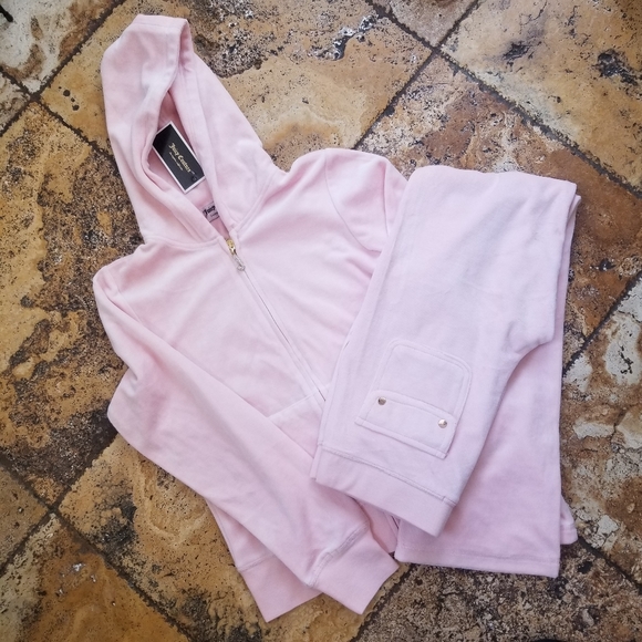 Juicy Couture | Pants & Jumpsuits | Nwt Baby Pink Juicy Couture Tracksuit Set Medium Jacket ...